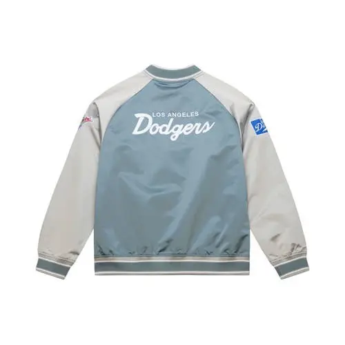 Mitchell & Ness Los Angeles Dodgers Thunderstorm Head Coach Lightweight Satin Jacket