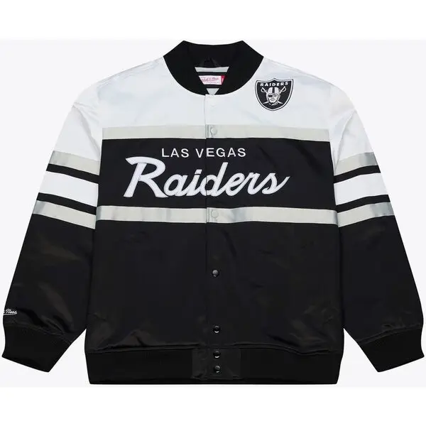 Mitchell & Ness Las Vegas Raiders Head Coach Lightweight Satin Jacket