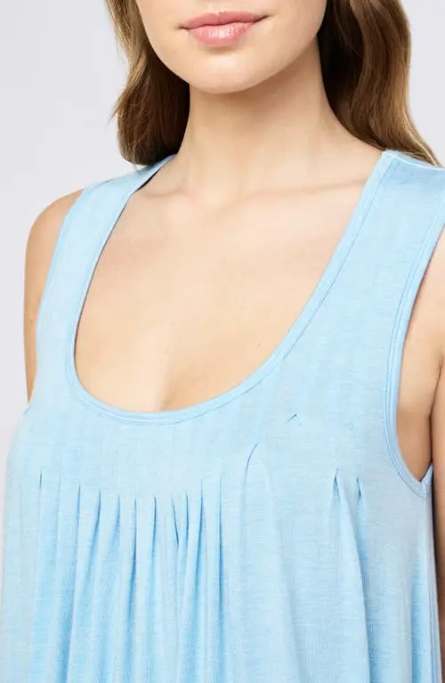 PAPINELLE Kate Pleated Stretch Modal Nightgown - Blue Bell