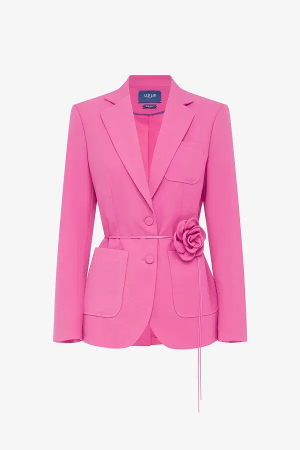 LEO LIN Vesper Fitted Blazer - Fuchsia