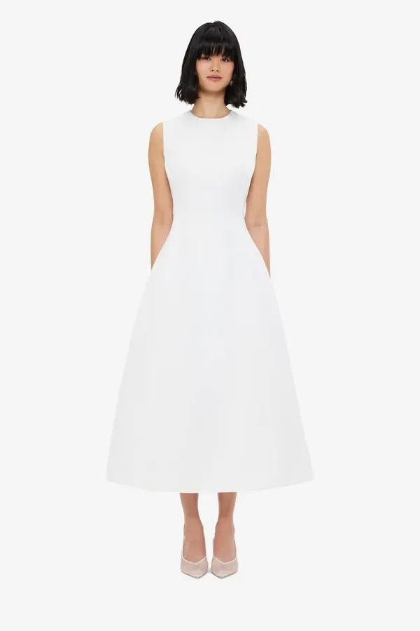 LEO LIN Cleo Sleeveless Midi Dress - Snow