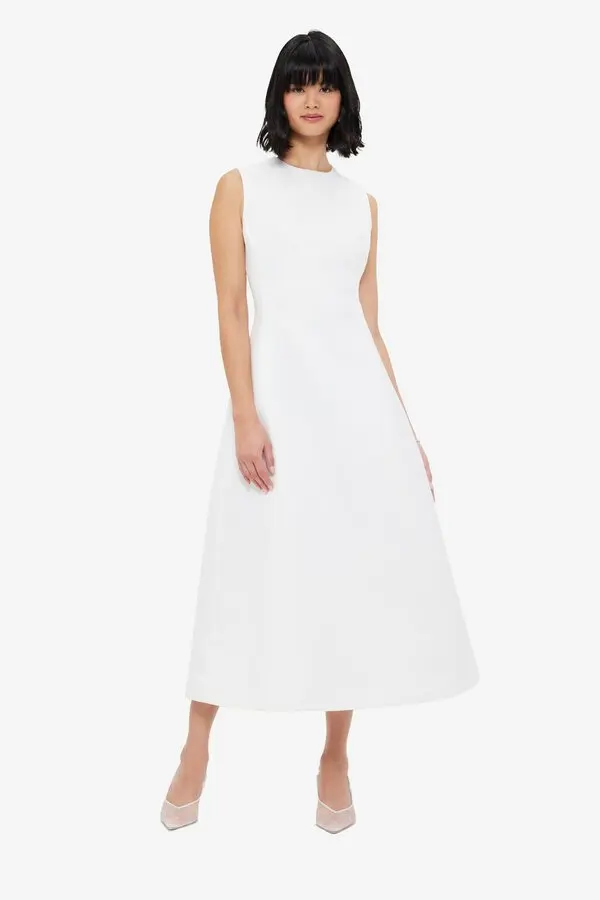 LEO LIN Cleo Sleeveless Midi Dress - Snow