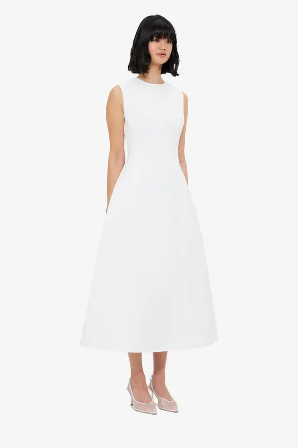 LEO LIN Cleo Sleeveless Midi Dress - Snow