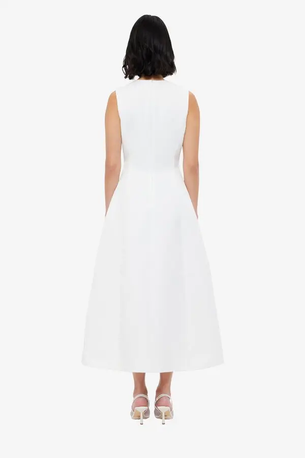 LEO LIN Cleo Sleeveless Midi Dress - Snow