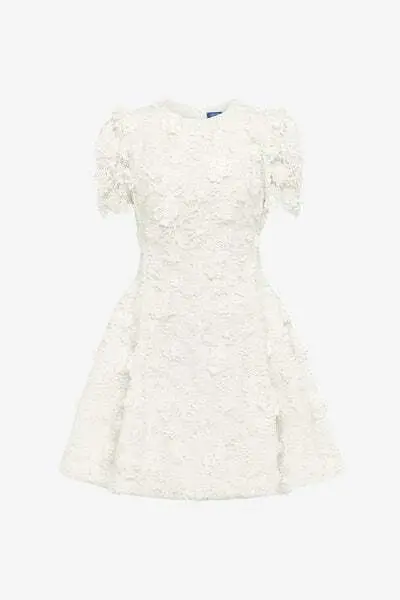 LEO LIN Elyse Lace Short Sleeve Mini Dress - Vanilla