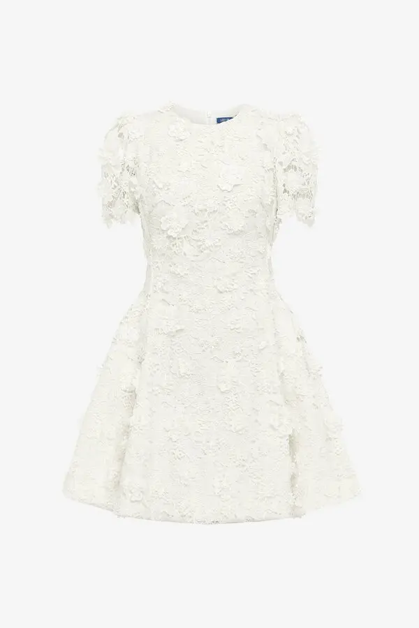 LEO LIN SHOPIFY Elyse Lace Short Sleeve Mini Dress