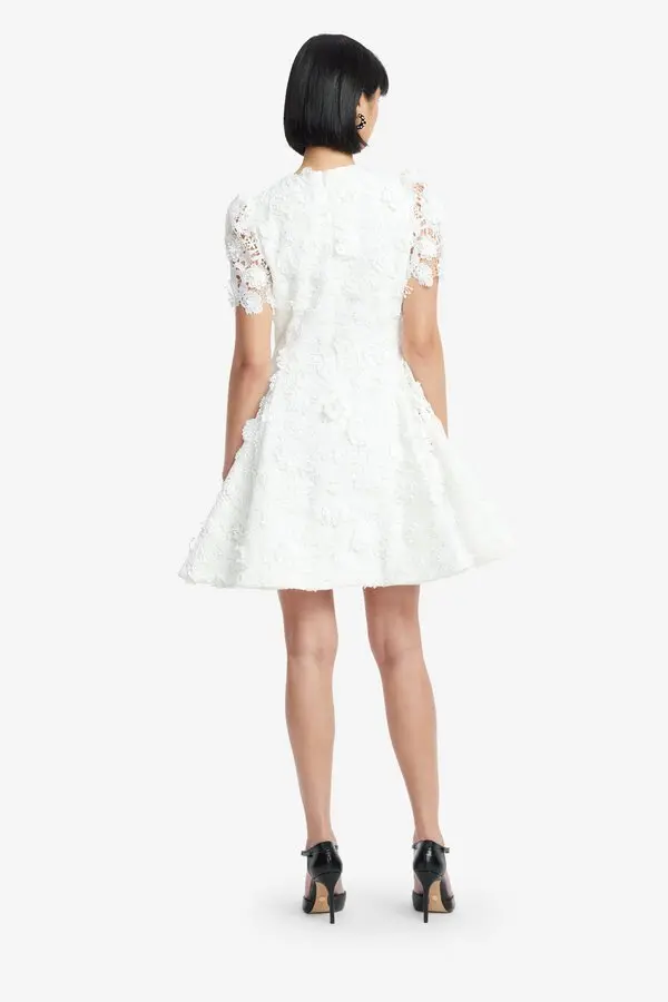 LEO LIN SHOPIFY Elyse Lace Short Sleeve Mini Dress