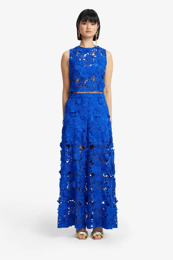 LEO LIN Candied Lace Wide Leg Pants