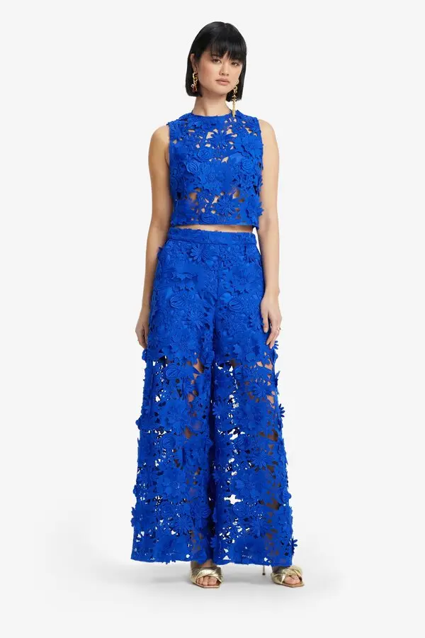 LEO LIN Candied Lace Wide Leg Pants