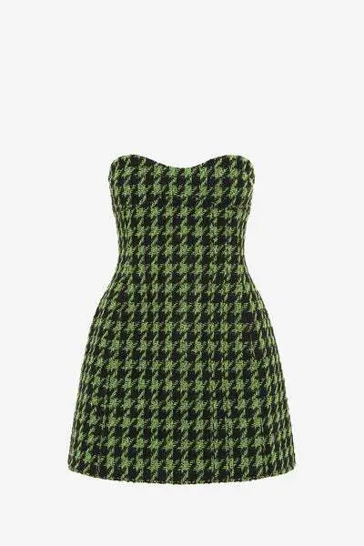 LEO LIN Rosario Tweed Mini Dress - Houndstooth