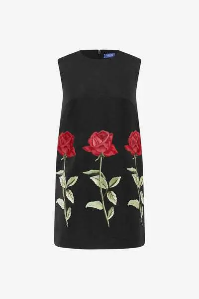 LEO LIN Yvonne Embroidered Mini Dress