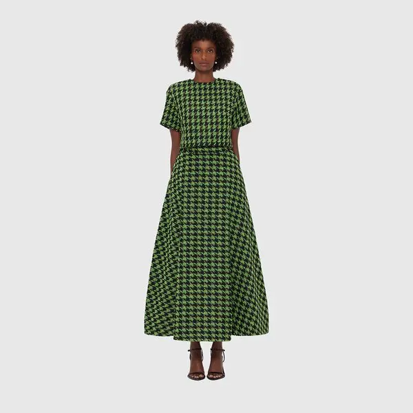 LEO LIN Rosalyn Tweed Maxi Skirt