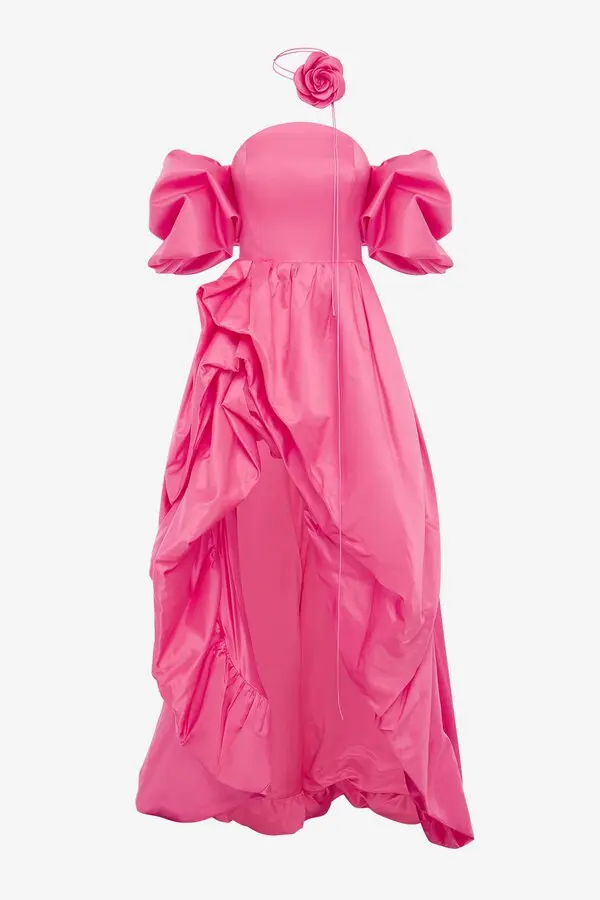 LEO LIN Myriam Voluminous Gown - Fuchsia