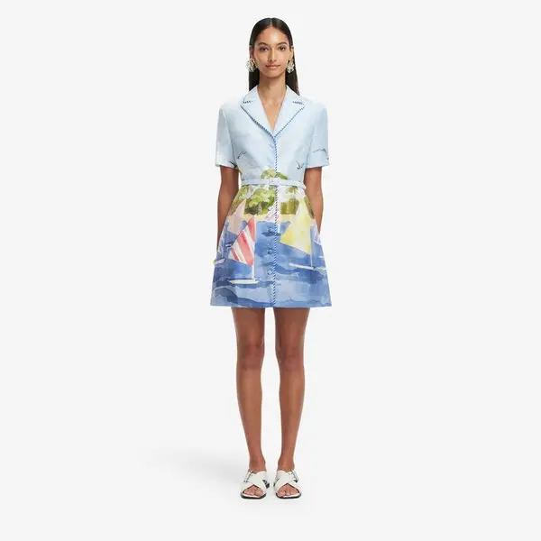 LEO LIN Brigitte Mini Dress - Nautical Print