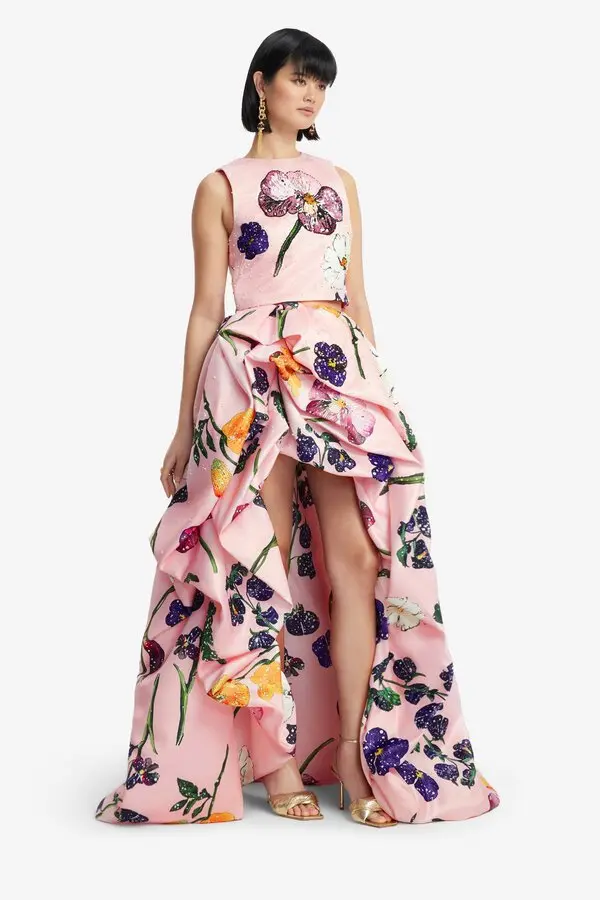 LEO LIN Iris Embellished Sleeveless Crop Top