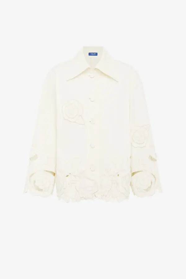 LEO LIN Jayna Appliqué Jacket - Snow