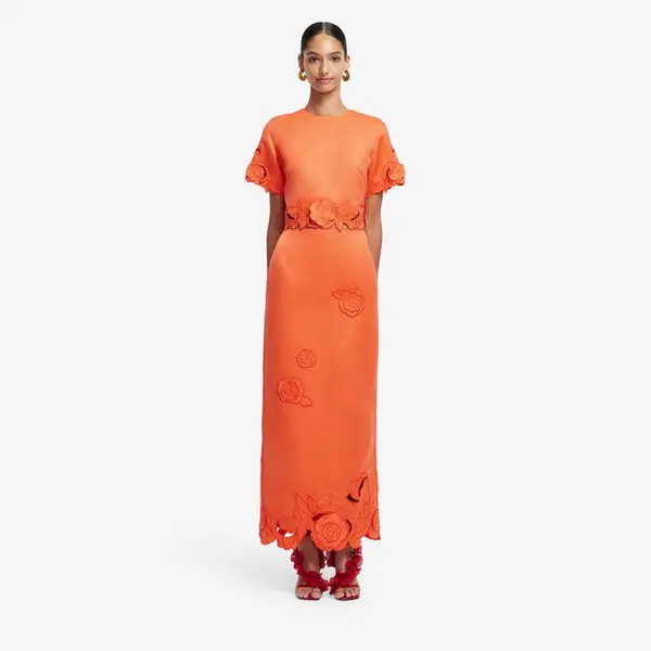LEO LIN Kyra Appliqué Maxi Skirt