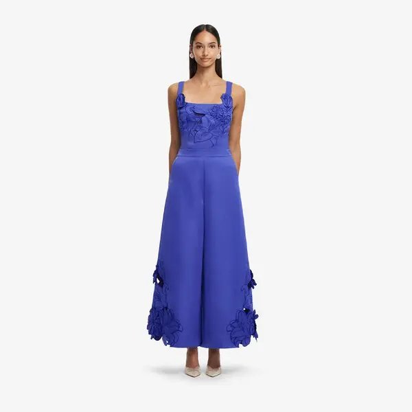 LEO LIN Theodora Appliqué Wide-leg Pants