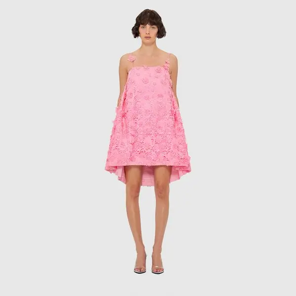 LEO LIN Fifi Lace Mini Dress - Bubblegum