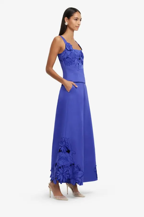 LEO LIN SHOPIFY Isadora Appliqué Top - Lapis