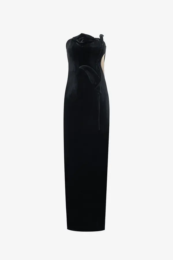 LEO LIN Marilyn Velvet Gown - Ebony
