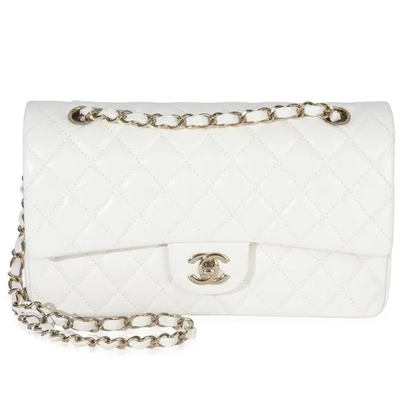 Chanel Quilted Caviar Double Flap - White