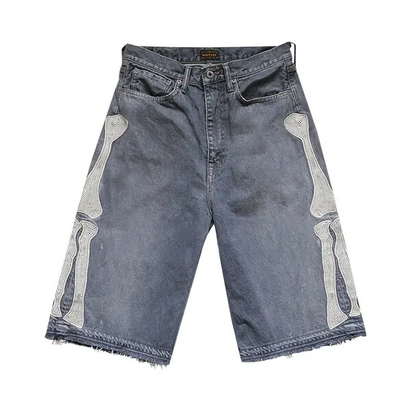 Kapital Bone 5 Pocket Denim Shorts - Black