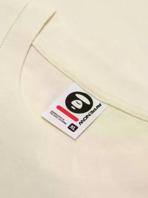 AAPE BY *A BATHING APE Logo-patch T-shirt - Neutrals