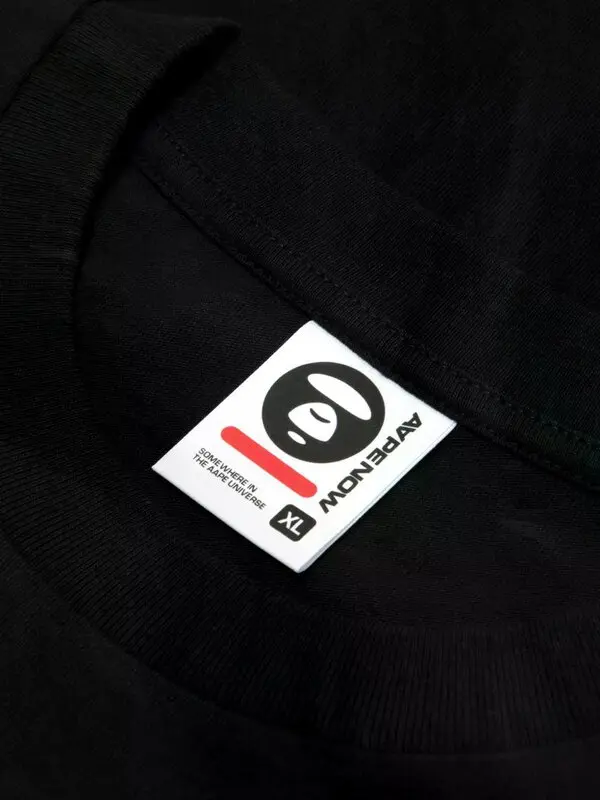 AAPE BY *A BATHING APE Logo-appliqué T-shirt - Black