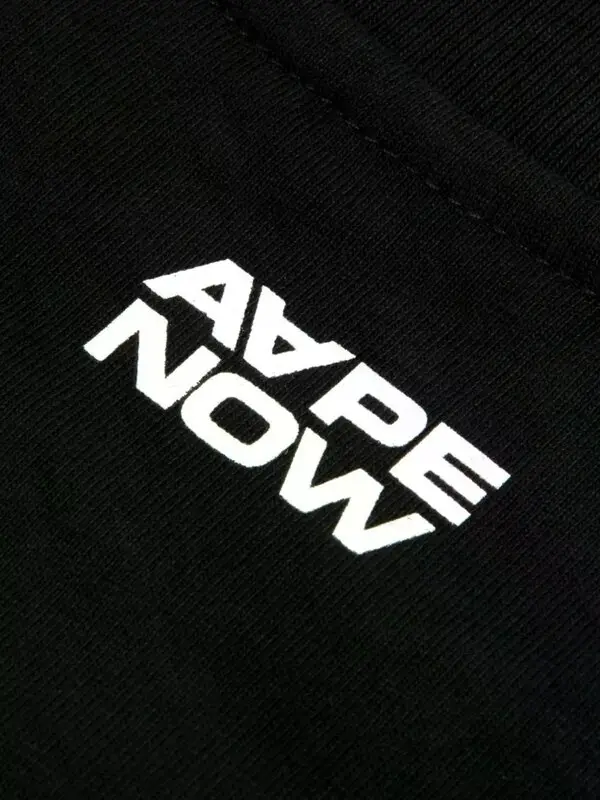 AAPE BY *A BATHING APE Logo-appliqué T-shirt - Black