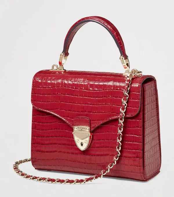 ASPINAL OF LONDON Midi Leather Mayfair Top-handle Bag - Red