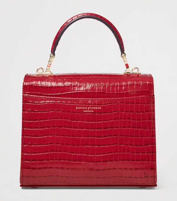 ASPINAL OF LONDON Midi Leather Mayfair Top-handle Bag - Red