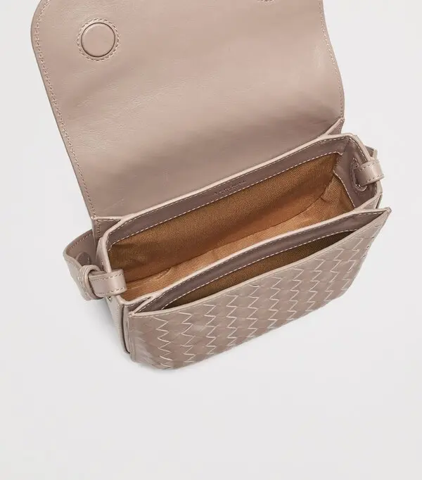 ASPINAL OF LONDON Woven Leather Ella Cross-body Bag - Neutral