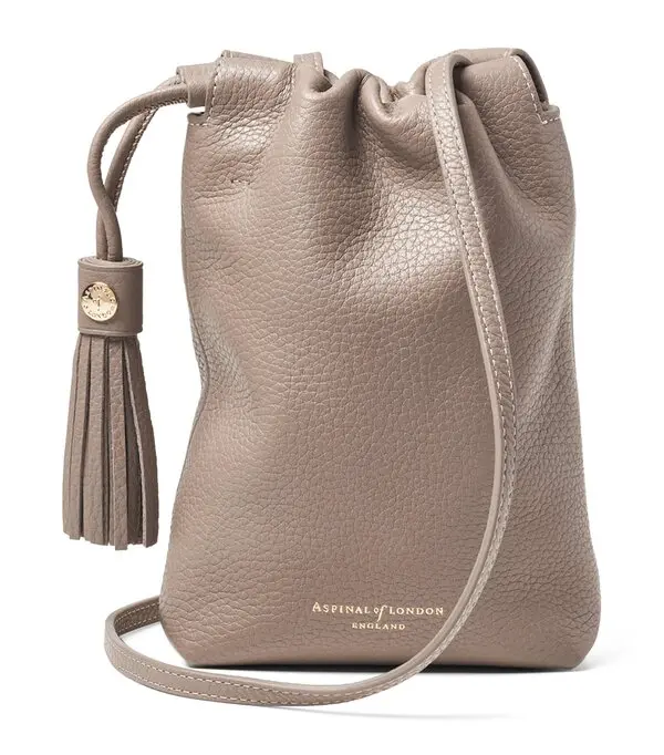 ASPINAL OF LONDON Leather Soho Cross-body Pouch - Neutral
