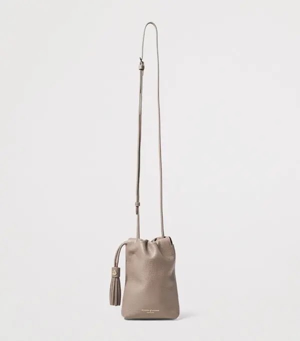 ASPINAL OF LONDON Leather Soho Cross-body Pouch - Neutral