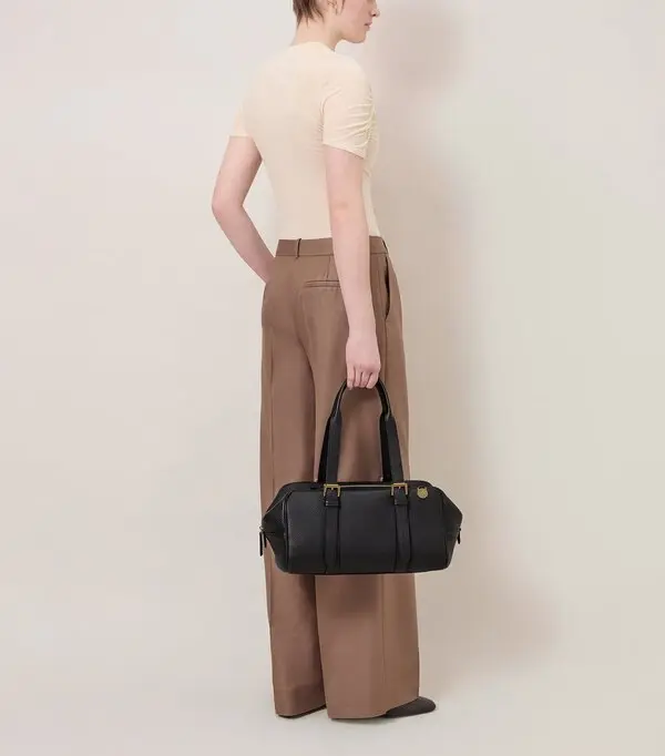Mulberry Leather Boston Shoulder Bag - Black