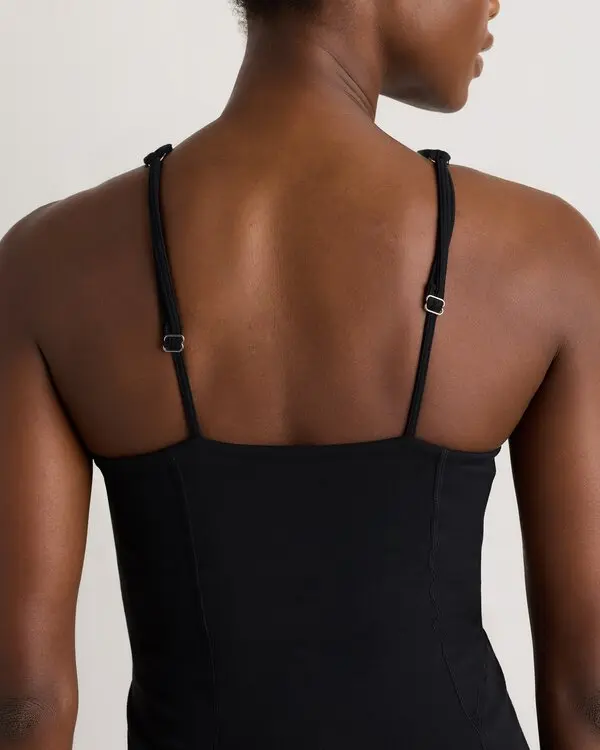 Quince Power-up Square Neck Dress - Black