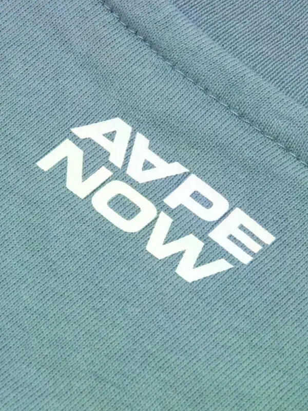 AAPE BY *A BATHING APE Round-neck Logo T-shirt - Blue