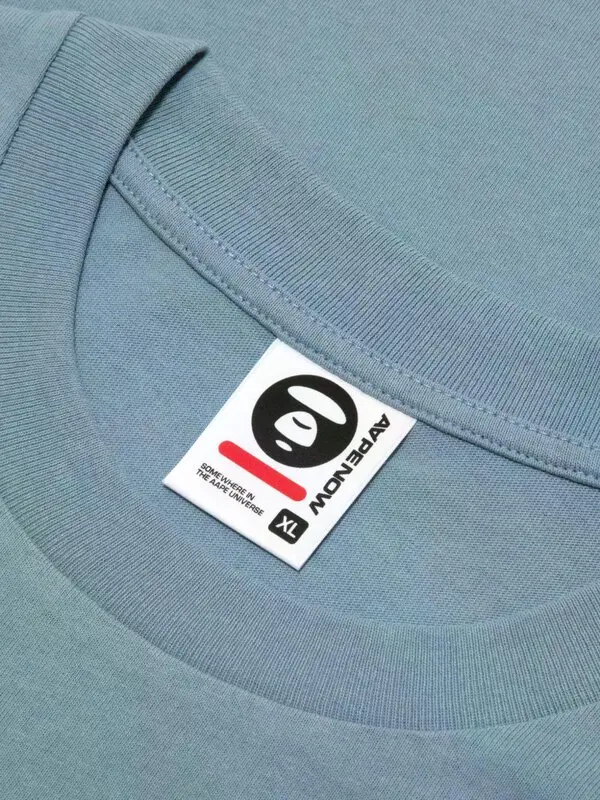 AAPE BY *A BATHING APE Round-neck Logo T-shirt - Blue