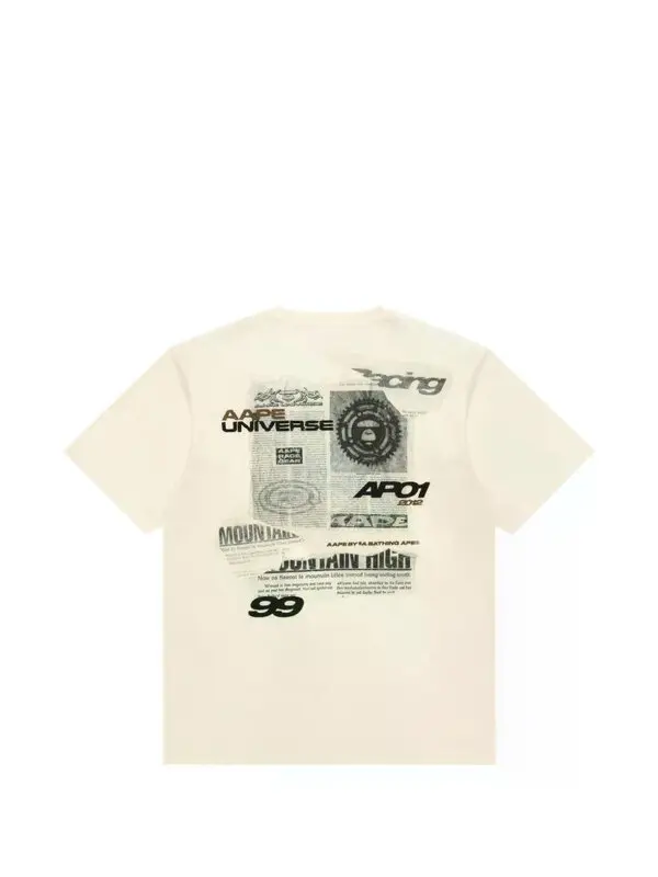 AAPE BY *A BATHING APE Printed T-shirt - Neutrals