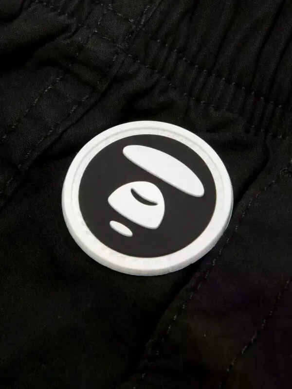 AAPE BY *A BATHING APE Logo-patch Trousers - Black