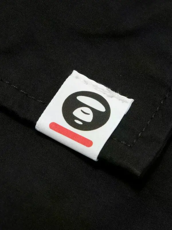 AAPE BY *A BATHING APE Logo-patch Trousers - Black