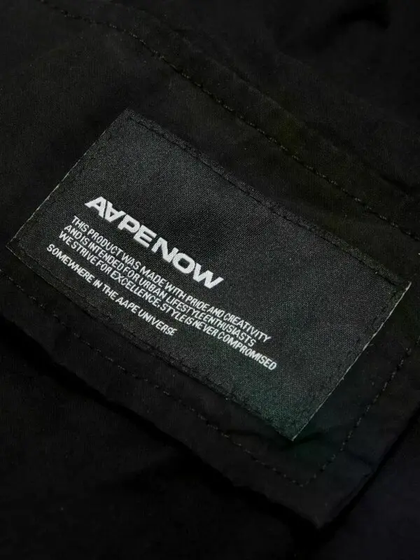 AAPE BY *A BATHING APE Logo-patch Trousers - Black