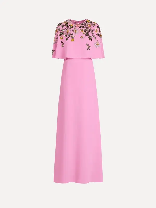 Oscar De La Renta Beaded Embroidered Caftan - Pink