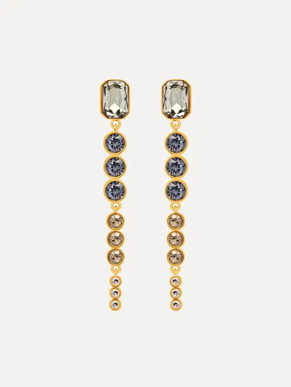Oscar De La Renta Cascading Mixed-stone Clip-on Drop Earrings - One-color
