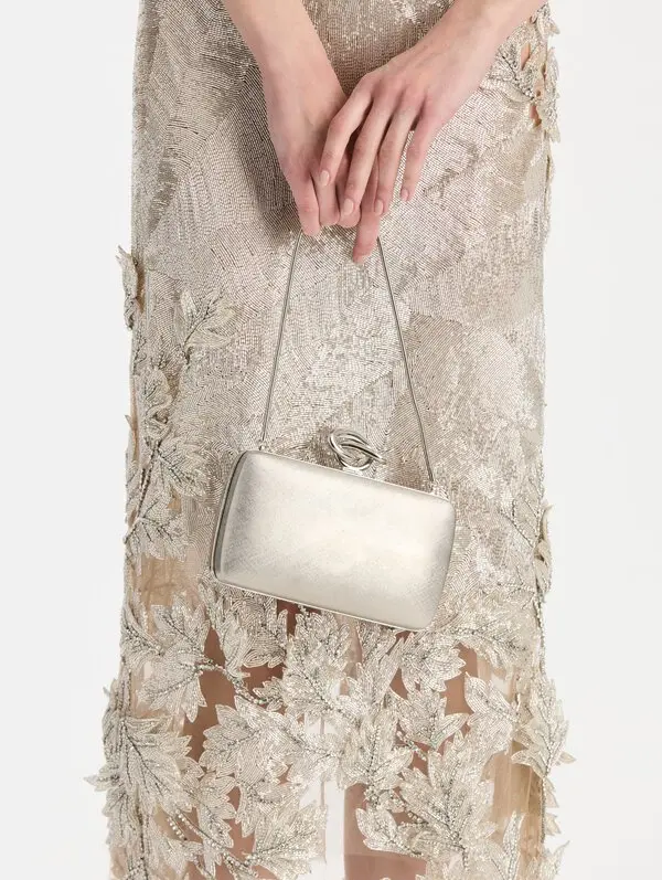 Oscar De La Renta Palladium Knot Minaudière