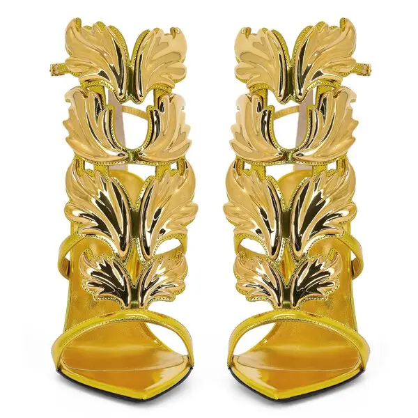 GIUSEPPE ZANOTTI Strappy Sandals With Stiletto Heel - Gold