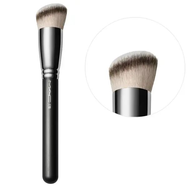 MAC COSMETICS 170 Synthetic Rounded Slant Brush For Buffing And Blending Liquid/cream Foundation - One-color