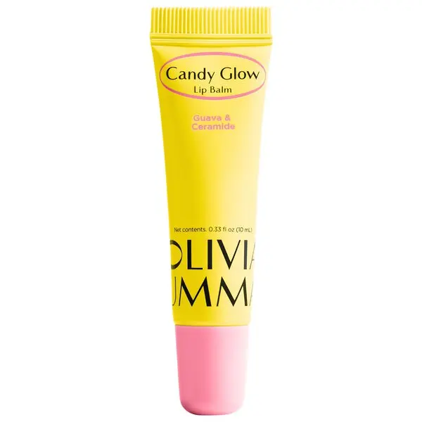 OLIVIAUMMA Candy Glow Lip Balm Sheer Lip Tint With Ceramide - Guava - Light Guava Pink