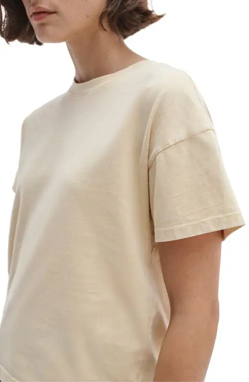 Rag & Bone Kelly Washed Boxy Cotton T-shirt - Butter